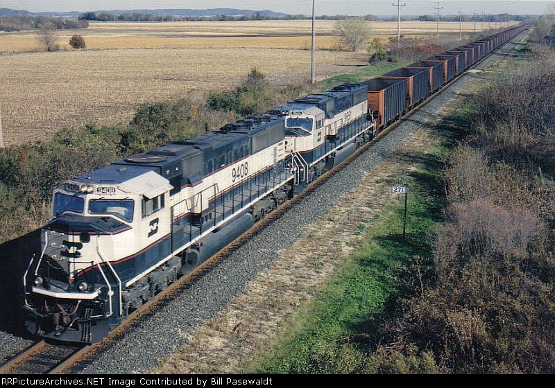 Two Macs power a Westbound coal empty